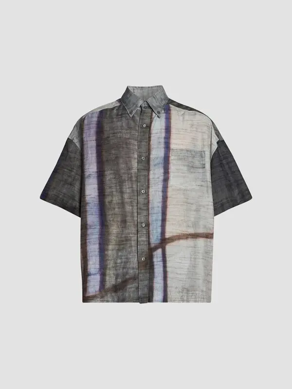 Giorgio Armani Abstract-print Cotton-silk Shirt