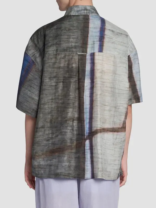 Giorgio Armani Abstract-print Cotton-silk Shirt
