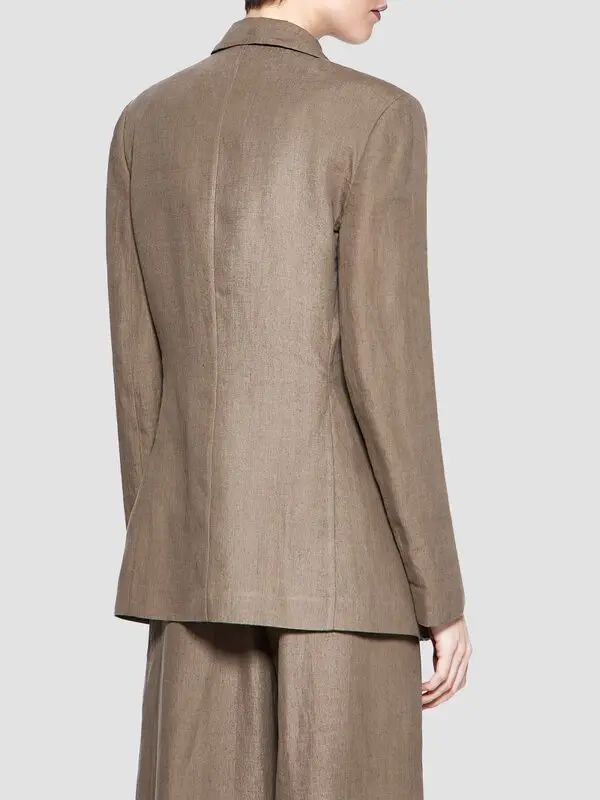 Giorgio Armani Single-breasted Linen Jacket