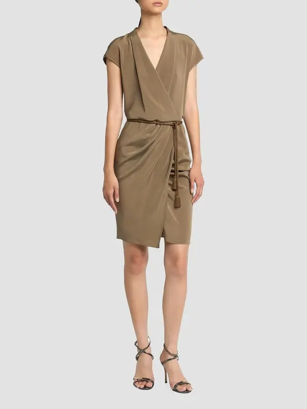 Giorgio Armani Draped Wrap-style Minidress