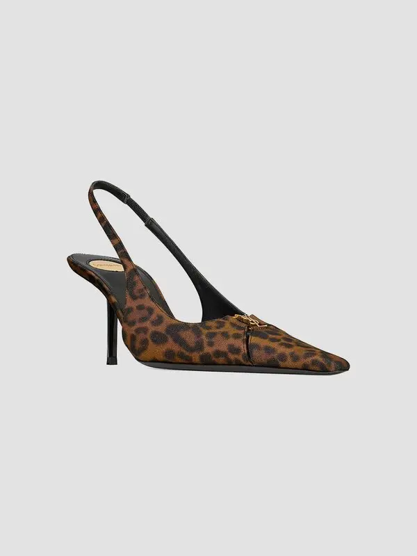 Saint Laurent Slingback Pumps In Grosgrain