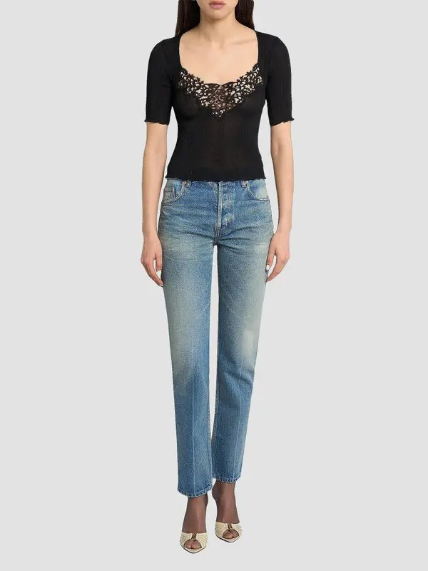 Saint Laurent 90's Mid-rise Straight Jeans