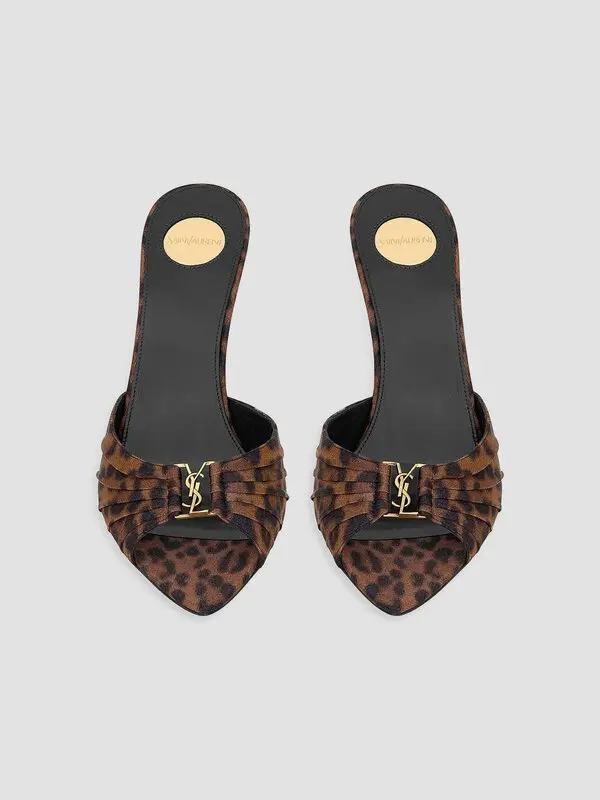 Saint Laurent Mules In Grosgrain