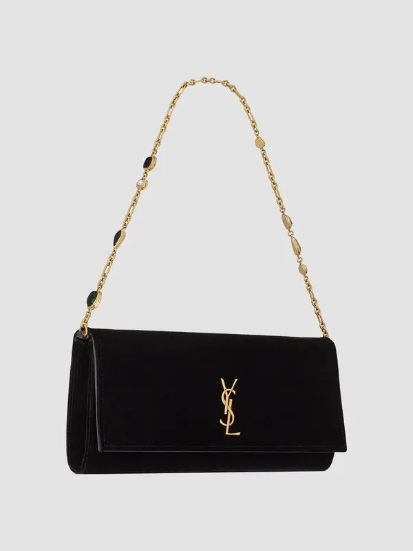 Saint Laurent Kate Clutch In Velvet