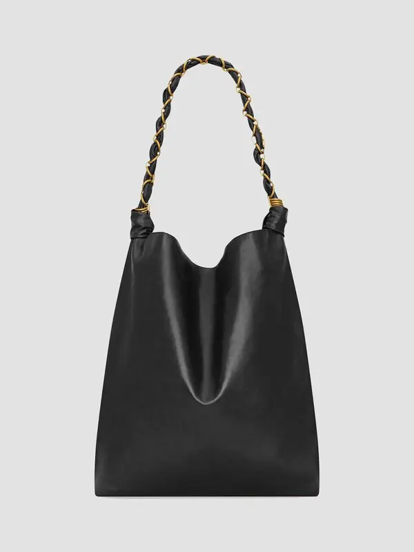Saint Laurent Amalia Shoulder Bag In Smooth Leather - Black