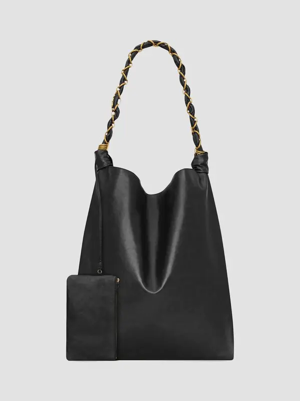 Saint Laurent Amalia Shoulder Bag In Smooth Leather - Black