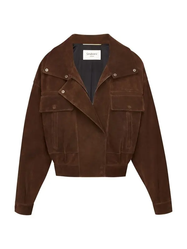 Saint Laurent Jacket In Vintage Split Leather