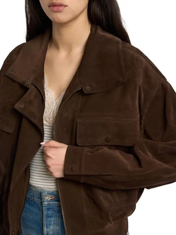 Saint Laurent Jacket In Vintage Split Leather