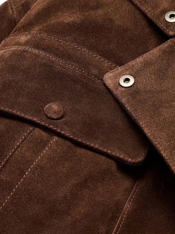 Saint Laurent Jacket In Vintage Split Leather