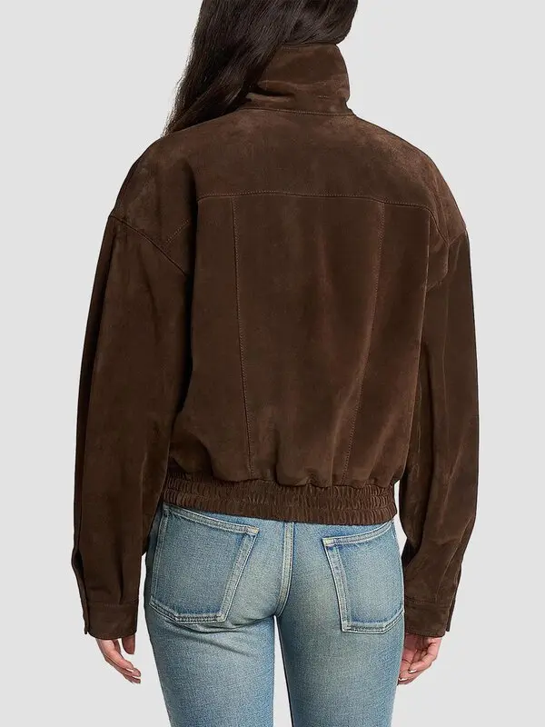 Saint Laurent Jacket In Vintage Split Leather
