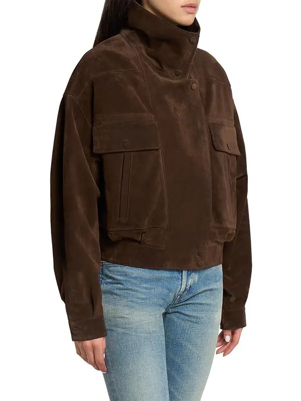 Saint Laurent Jacket In Vintage Split Leather
