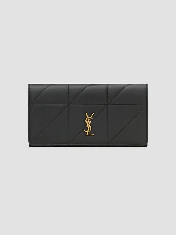 Saint Laurent Jamie Large Flap Wallet - Black