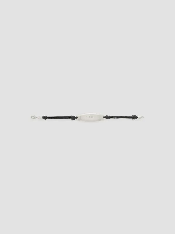 Saint Laurent Cord Bracelet In Leather And Metal