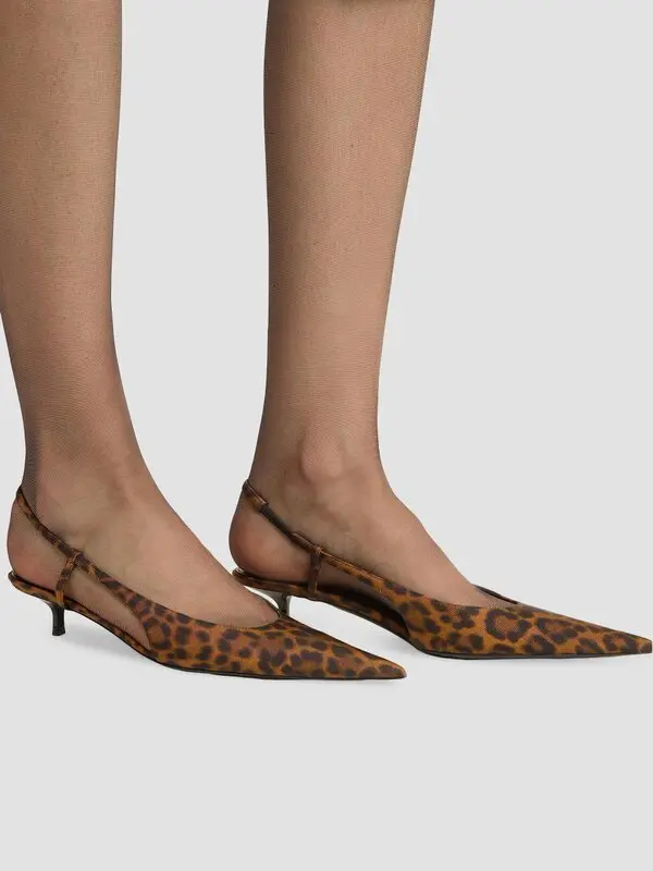 Saint Laurent Secret Slingback Pumps In Grosgrain