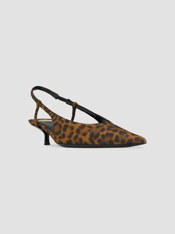 Saint Laurent Secret Slingback Pumps In Grosgrain