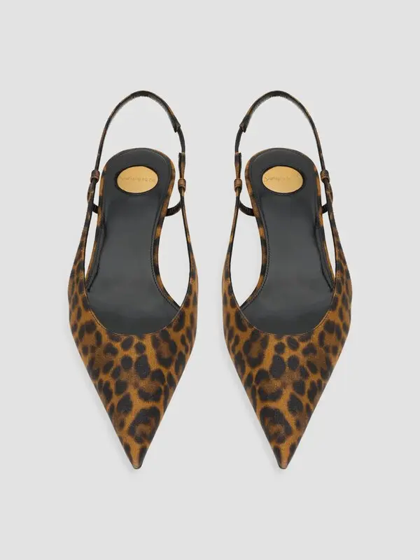 Saint Laurent Secret Slingback Pumps In Grosgrain