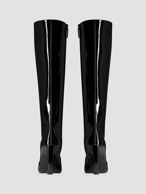 Saint Laurent Francoise Boots In Patent Leather