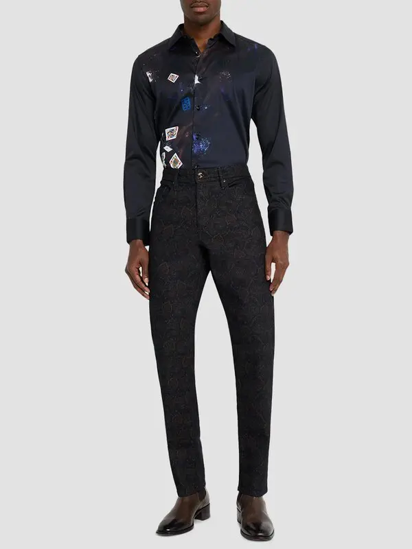 Robert Graham Royal Flush Poker-print Shirt
