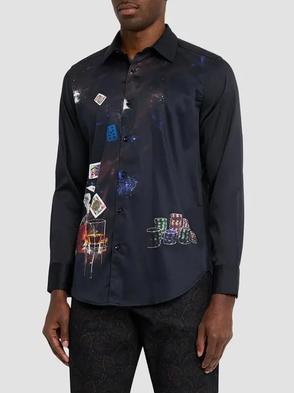 Robert Graham Royal Flush Poker-print Shirt