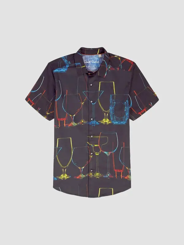 Robert Graham Neon Nights Bareware-print Stretch-cotton Shirt