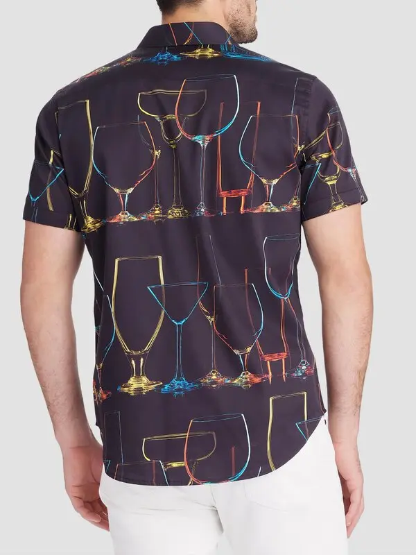 Robert Graham Neon Nights Bareware-print Stretch-cotton Shirt