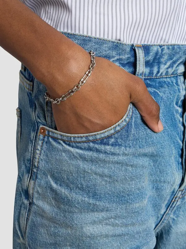 Saint Laurent Bolt Chain Bracelet In Metal
