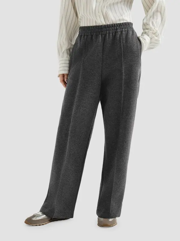 Brunello Cucinelli Techno Cotton And Cashmere Interlock Track Sweatpants