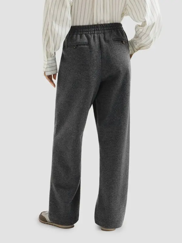 Brunello Cucinelli Techno Cotton And Cashmere Interlock Track Sweatpants