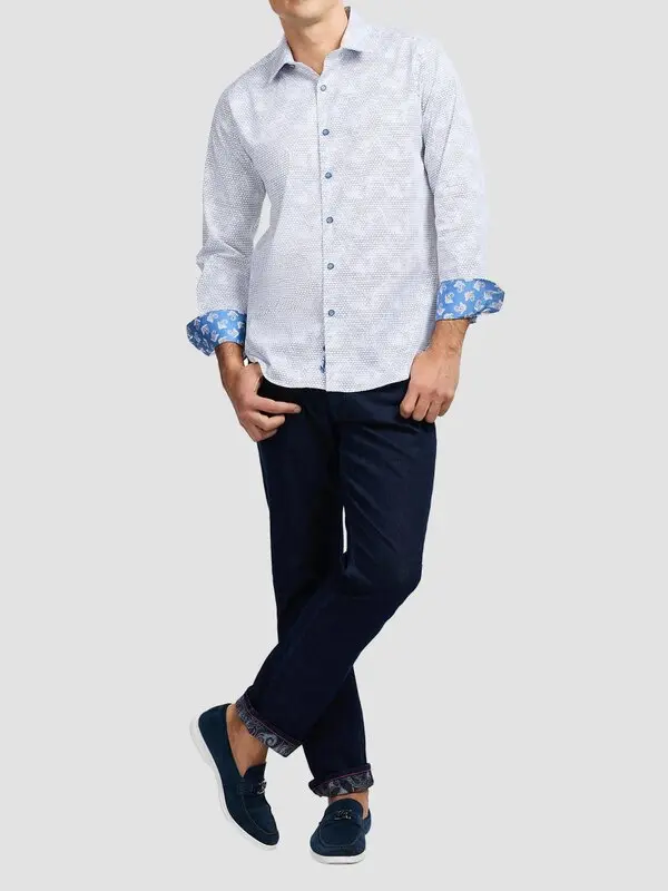 Robert Graham Akehurst Printed Long-sleeve Button-front Shirt