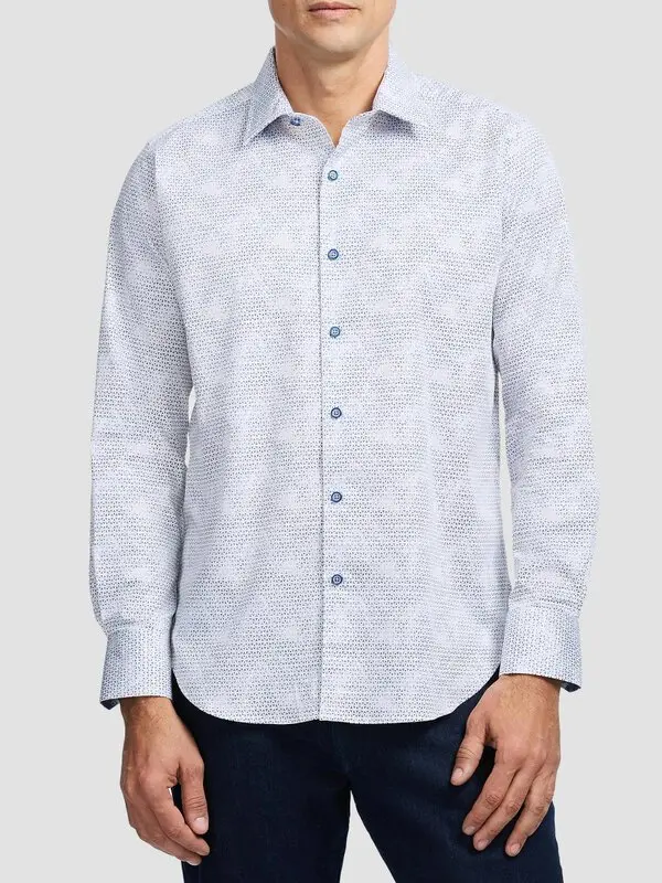 Robert Graham Akehurst Printed Long-sleeve Button-front Shirt
