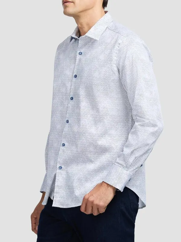 Robert Graham Akehurst Printed Long-sleeve Button-front Shirt