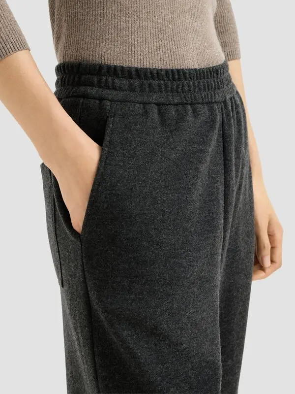 Brunello Cucinelli Cashmere Interlock Track Trousers