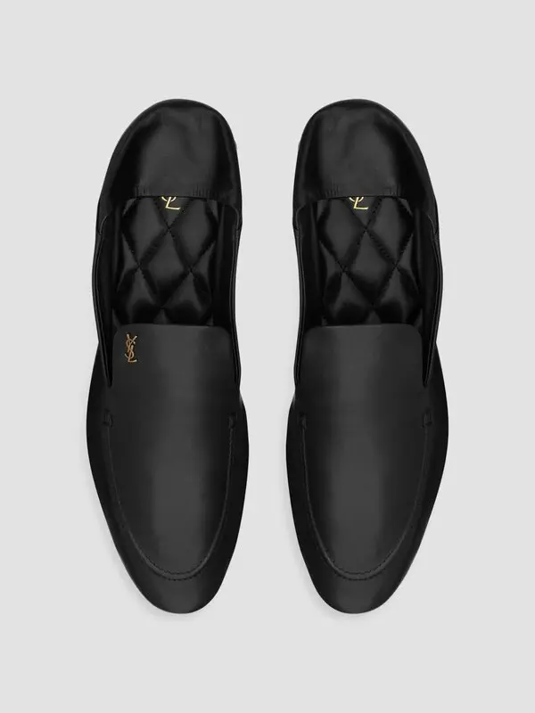 Saint Laurent Alain Slippers In Smooth Leather