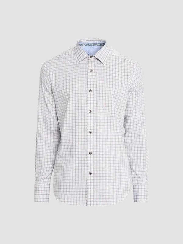 Robert Graham Darrington Mini-check Cotton Shirt