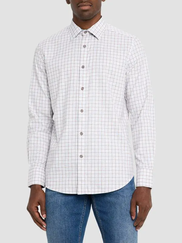 Robert Graham Darrington Mini-check Cotton Shirt