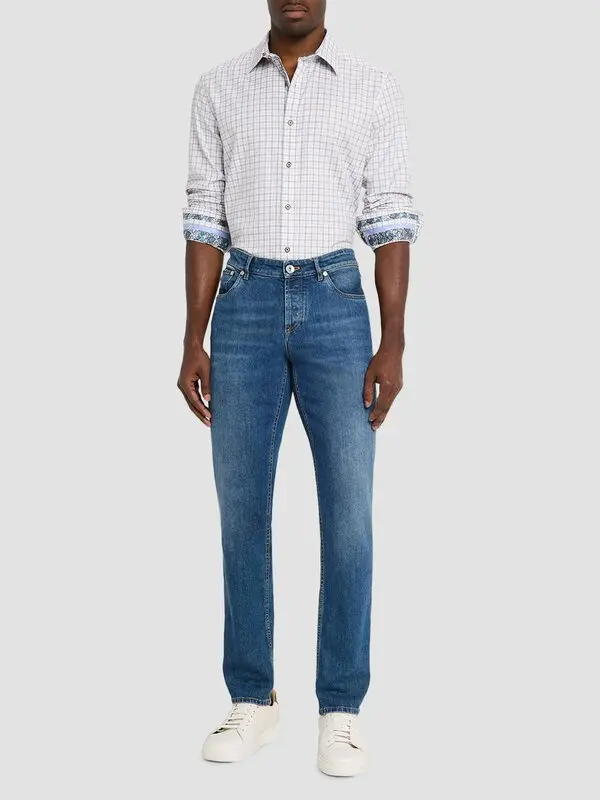 Robert Graham Darrington Mini-check Cotton Shirt