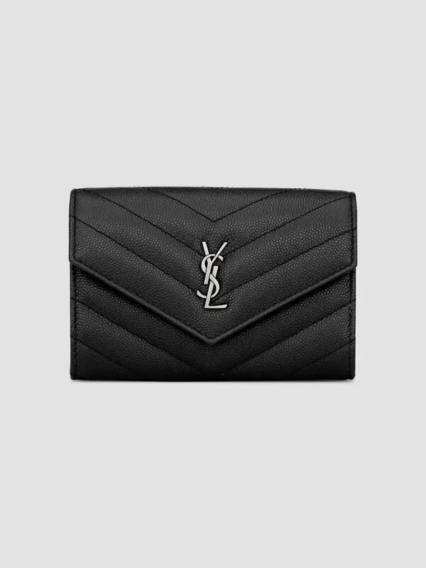Saint Laurent Cassandre Matelasse Small Envelope Wallet