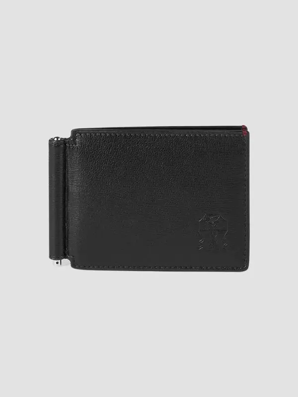 Brunello Cucinelli Grained Leather Money Clip Wallet