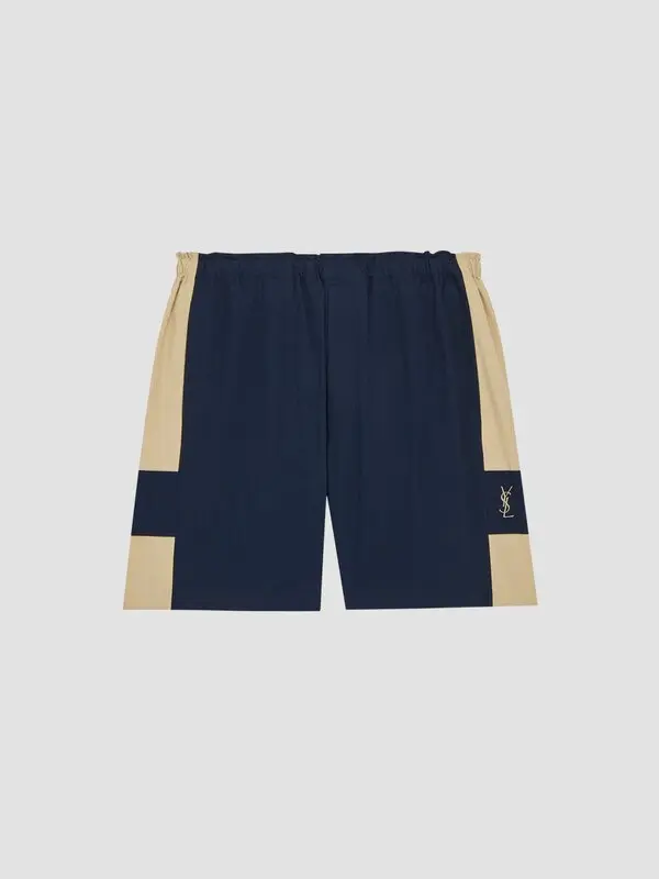 Saint Laurent Shorts In Cotton - Navy Mastic