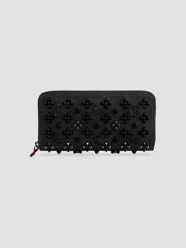 CHRISTIAN LOUBOUTIN Pannettone Spike Leather Wallet - Black
