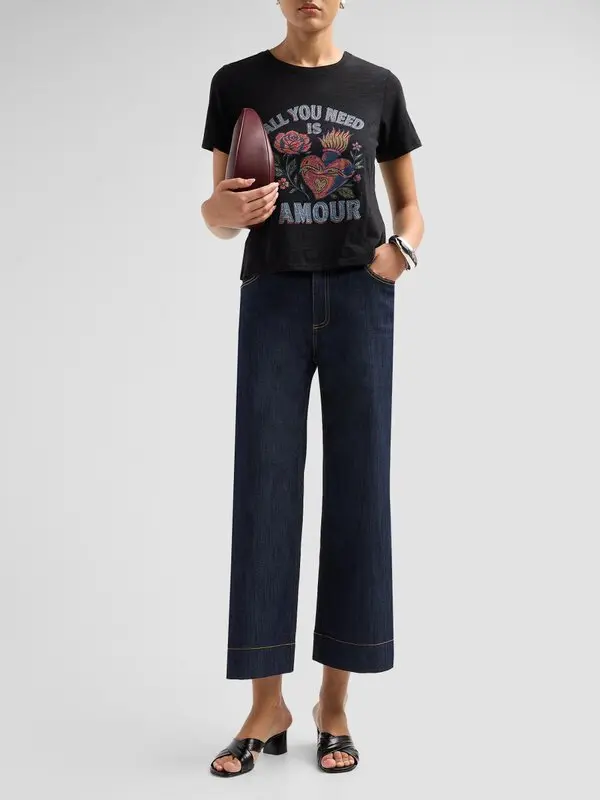Cinq À Sept All You Need Is Amour Shrunken Band T-shirt