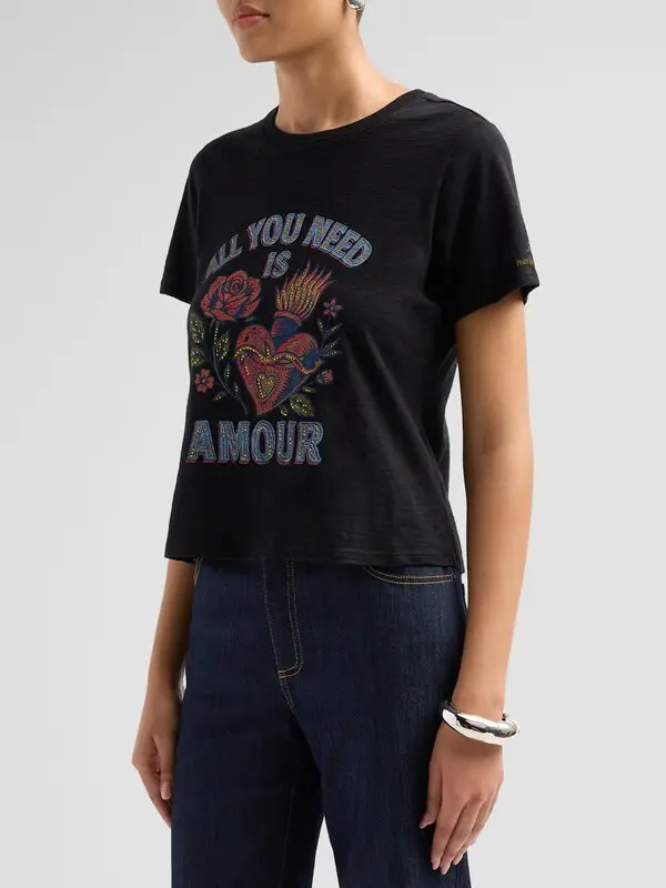 Cinq À Sept All You Need Is Amour Shrunken Band T-shirt