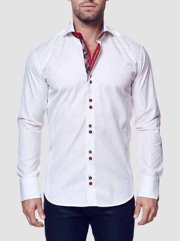 MACEOO Perm Mini Panam Square Shirt - White
