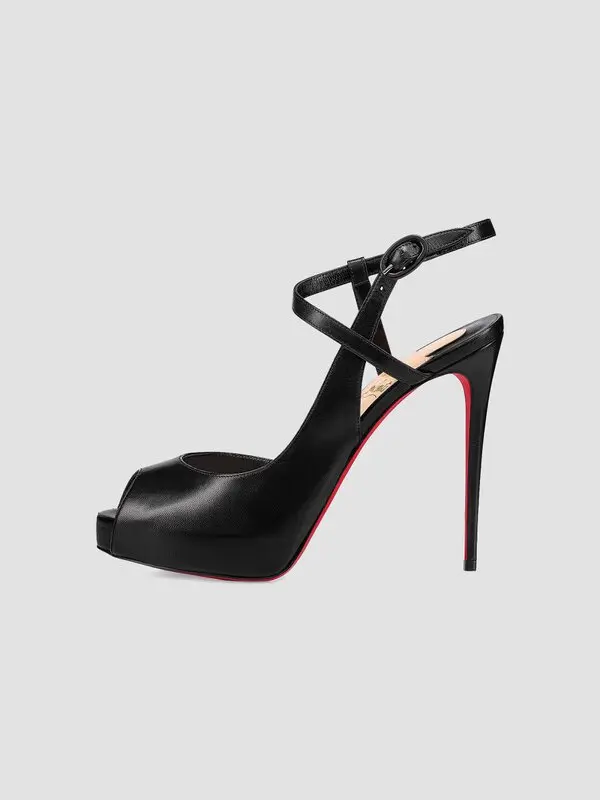 CHRISTIAN LOUBOUTIN Jenlove Alta Leather 120mm Strappy Pumps - Black