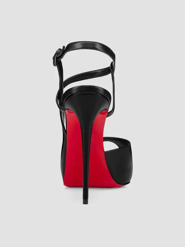 CHRISTIAN LOUBOUTIN Jenlove Alta Leather 120mm Strappy Pumps - Black