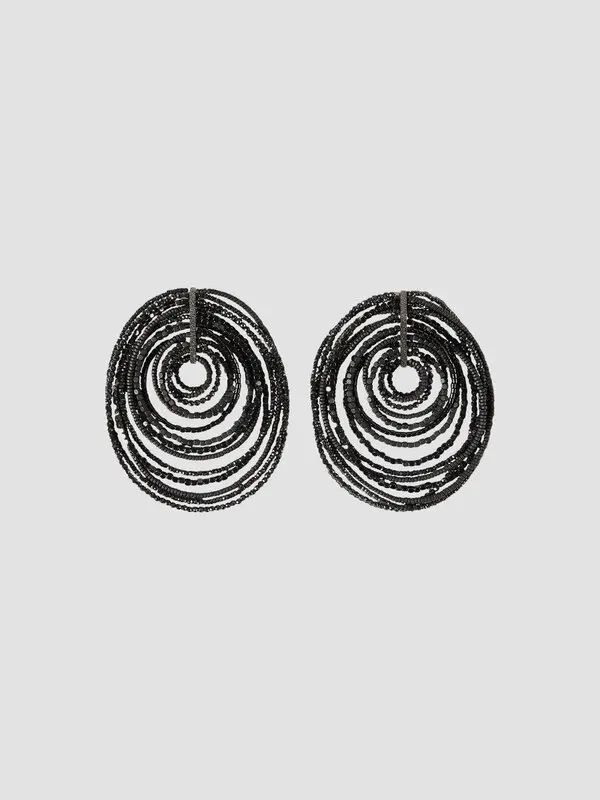 Brunello Cucinelli Hematite And Sterling Silver Earrings