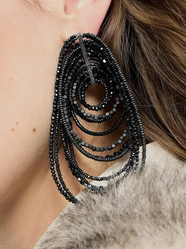 Brunello Cucinelli Hematite And Sterling Silver Earrings