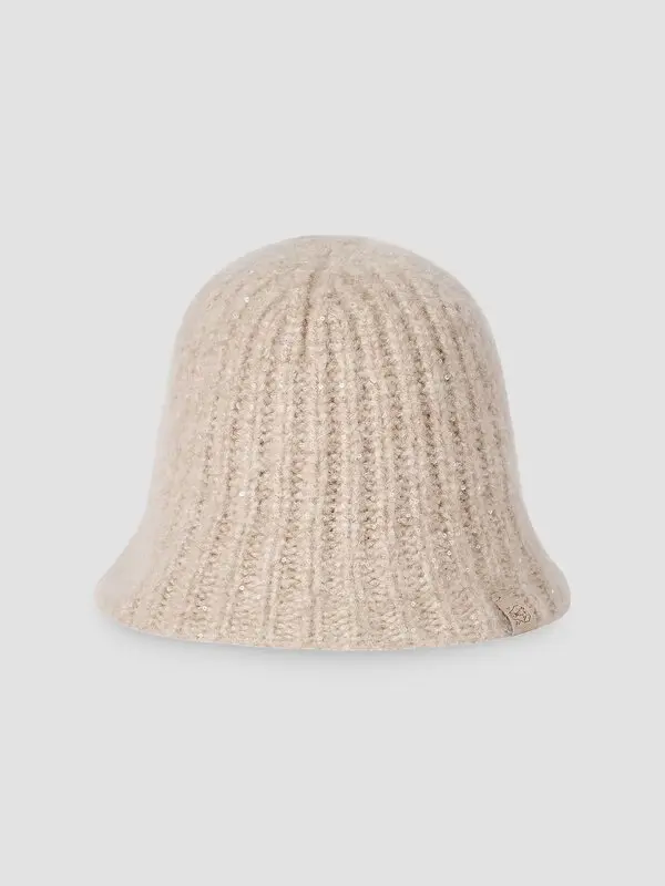 Brunello Cucinelli Cashmere Diamond Yarn Rib Knit Bucket Hat