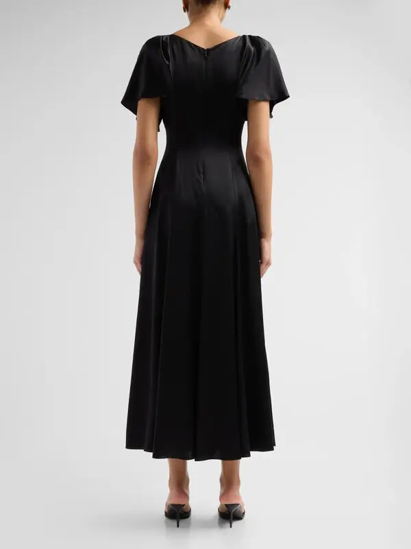 Cinq À Sept Ambriella Silk Maxi Dress - Black