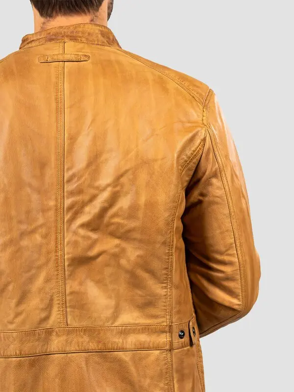 MACEOO Washed Leather Jacket